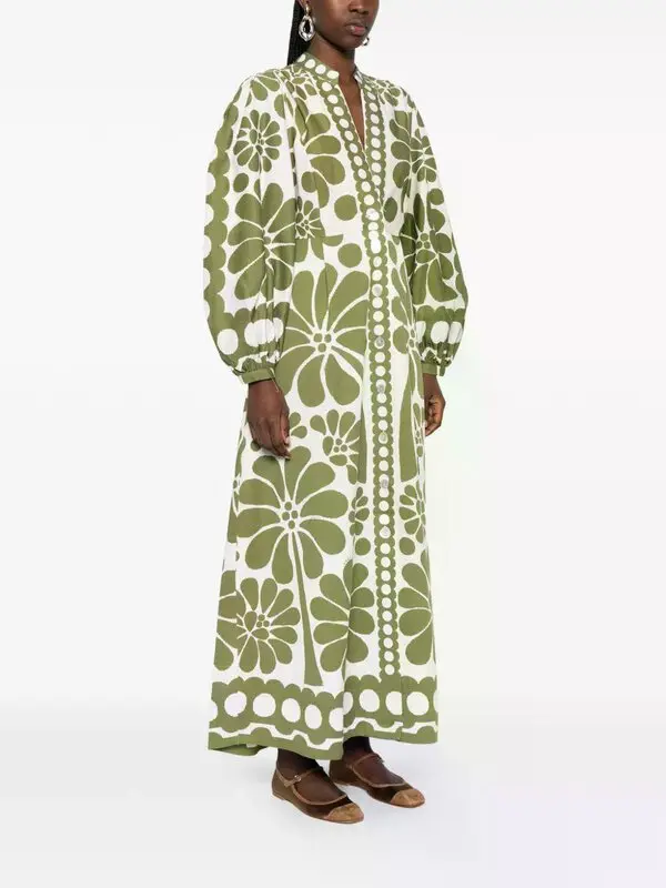 Farm Rio Palermo Floral-print Midi Dress