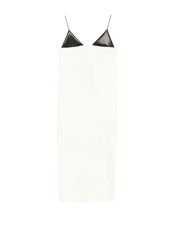 Brandon Maxwell Contrasting-panel Midi Dress - Neutrals