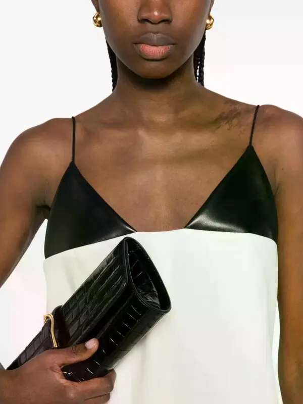 Brandon Maxwell Contrasting-panel Midi Dress