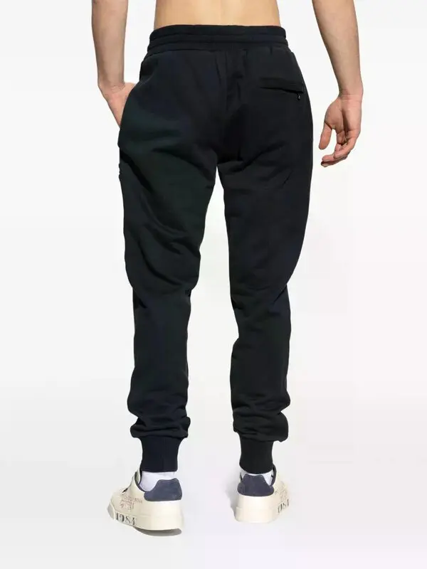 Dolce & Gabbana Emblem Drawstring Track Pants - Blue