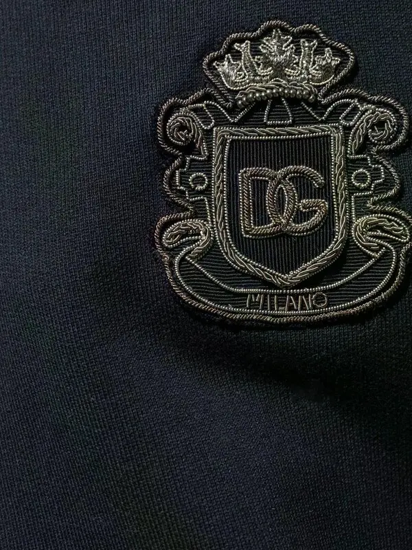 Dolce & Gabbana Emblem Drawstring Track Pants - Blue