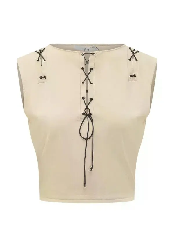 IRO PARIS Lace-up Top - Neutrals