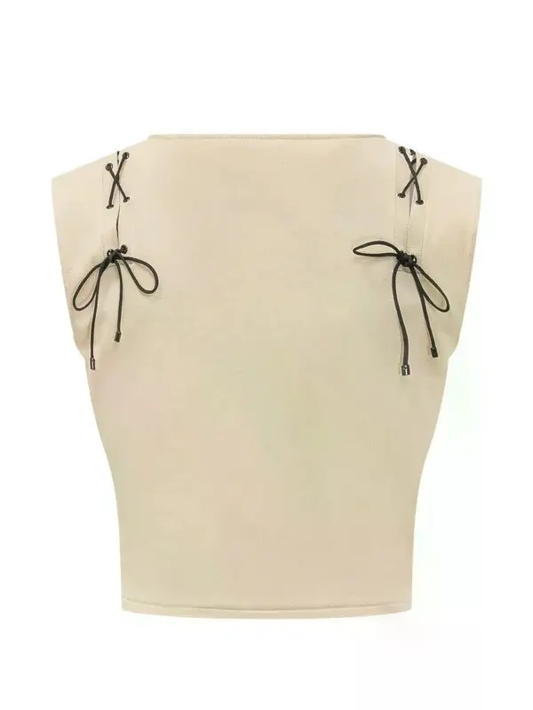 IRO PARIS Lace-up Top - Neutrals