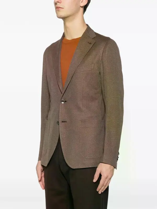 Tagliatore Notched-lapel Two-button Blazer - Brown