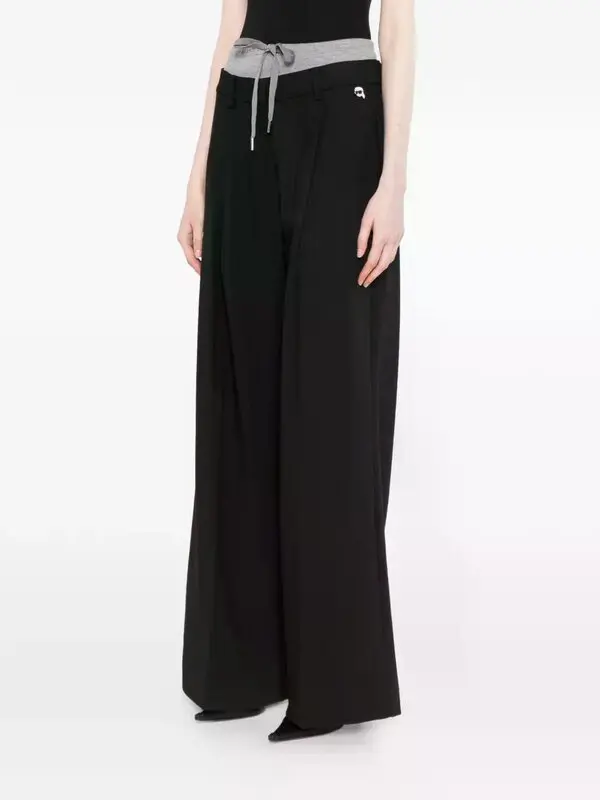 Karl Lagerfeld Ikon Double-waistband Trousers
