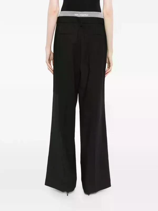 Karl Lagerfeld Ikon Double-waistband Trousers