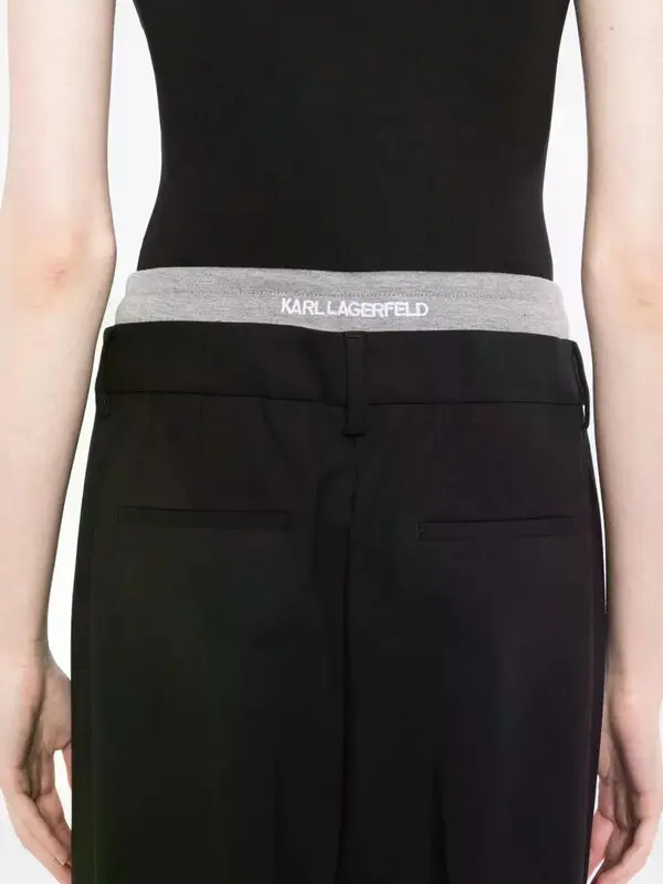 Karl Lagerfeld Ikon Double-waistband Trousers