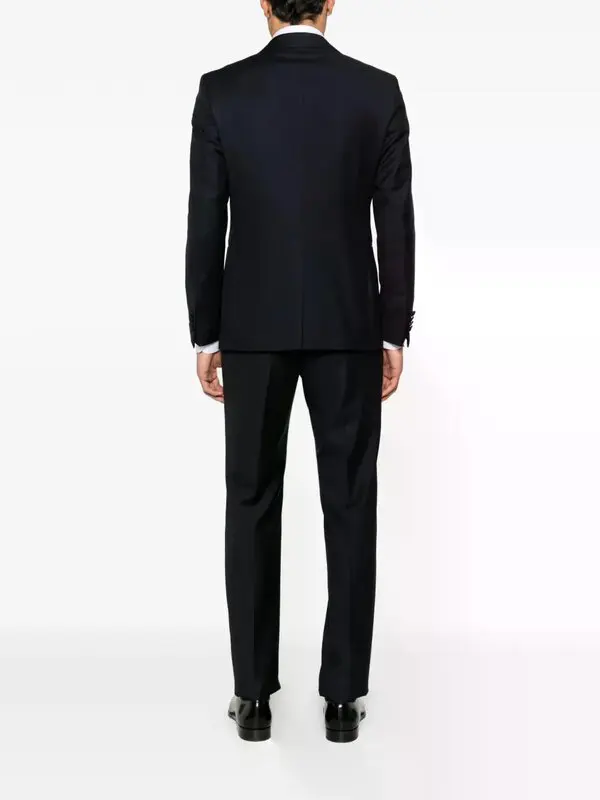 Tagliatore Satin-trim Suit - Black