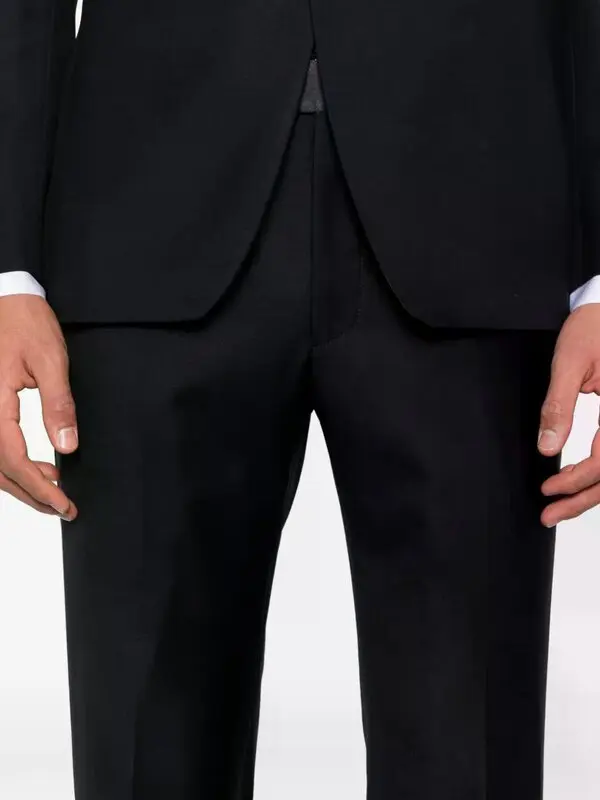 Tagliatore Satin-trim Suit - Black