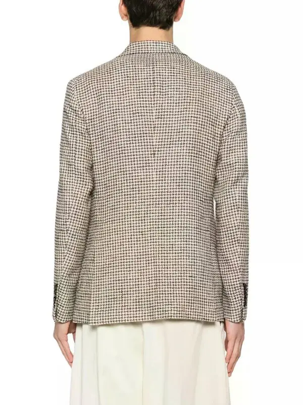 Tagliatore Checked Blazer - Neutrals