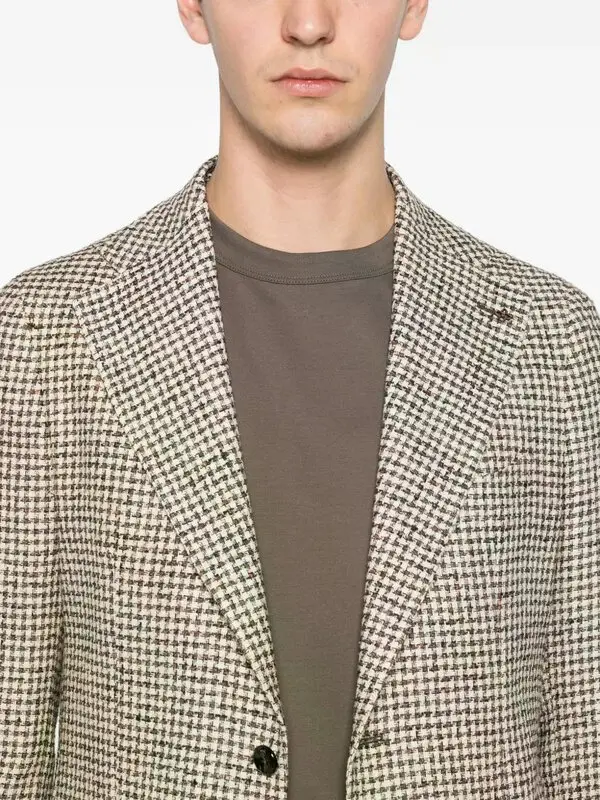 Tagliatore Checked Blazer - Neutrals