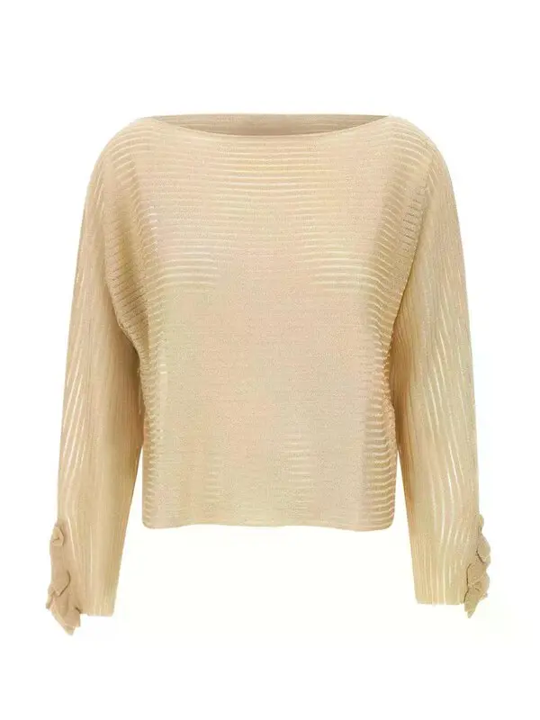 Liu Jo Striped Ruffled Top