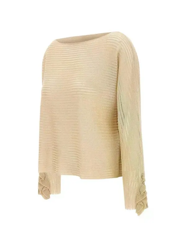 Liu Jo Striped Ruffled Top