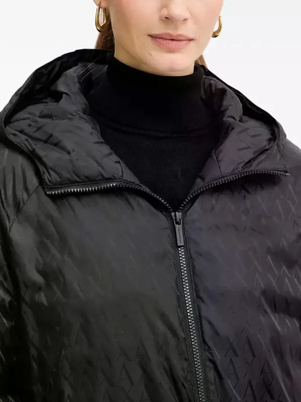 Armani Exchange Patterned Hooded Jacket