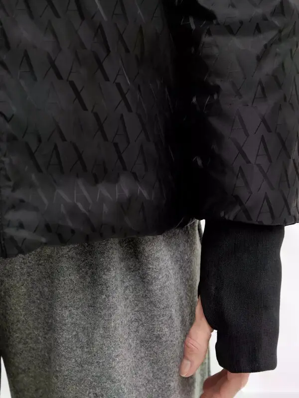 Armani Exchange Patterned Hooded Jacket