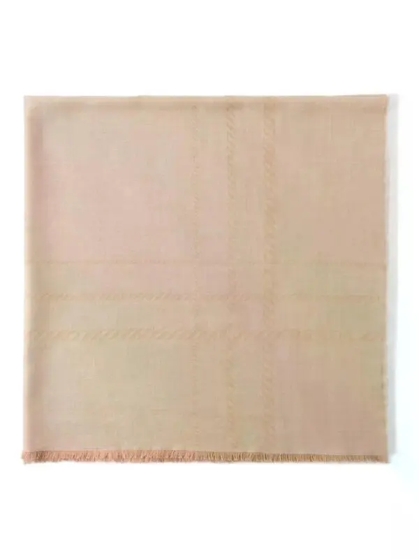 Prada Jacquard Fringed Scarf - Neutrals