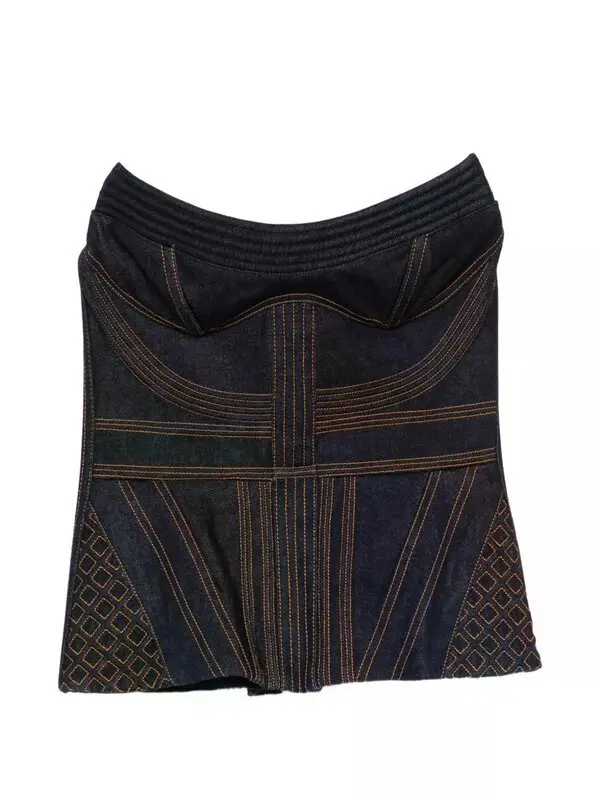 Zimmermann Corded Denim Corset - Blue