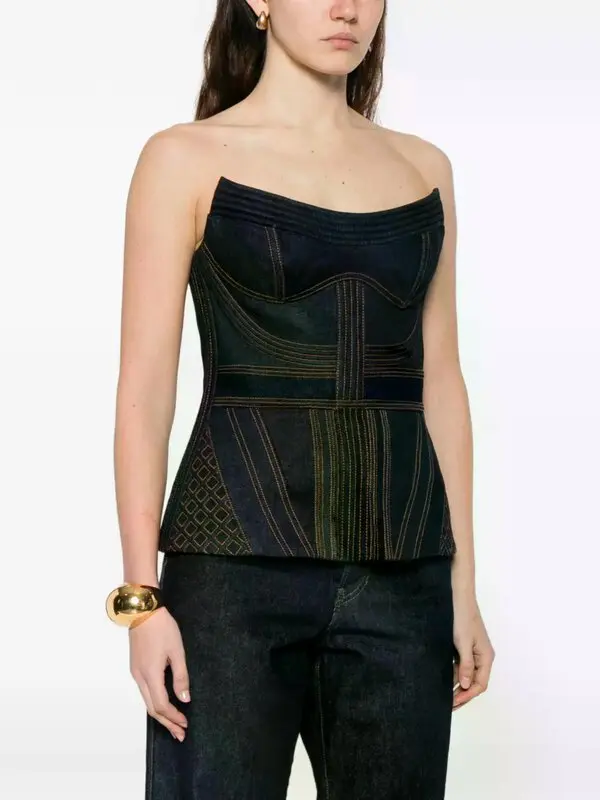 Zimmermann Corded Denim Corset