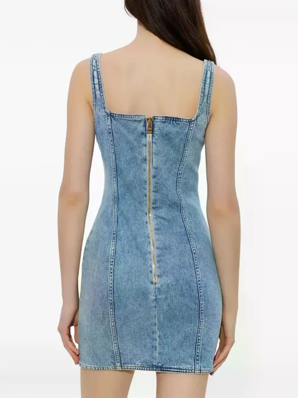 Balmain Button-front Denim Dress