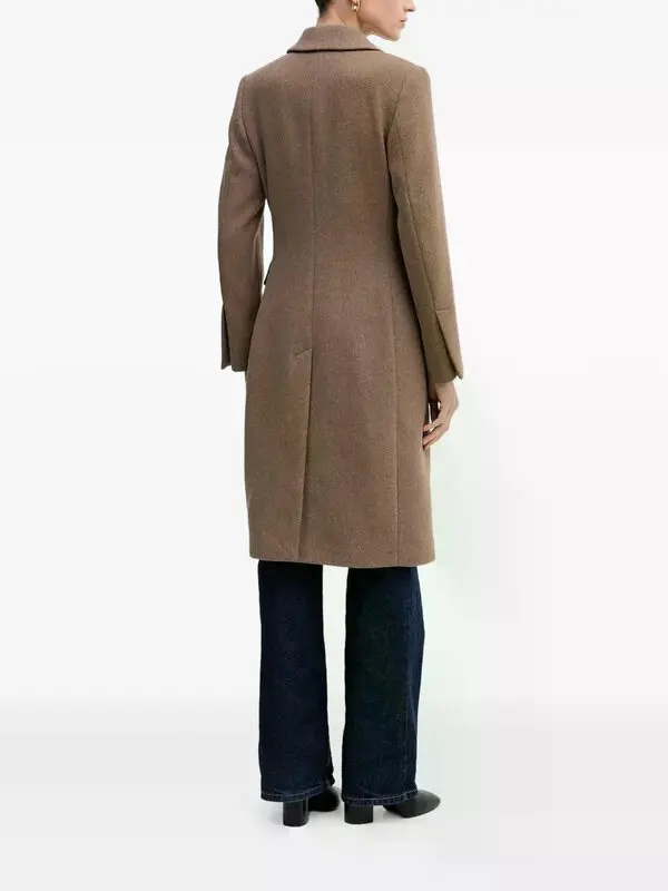 Sisley Buttoned Flap-pockets Single-breasted Coat