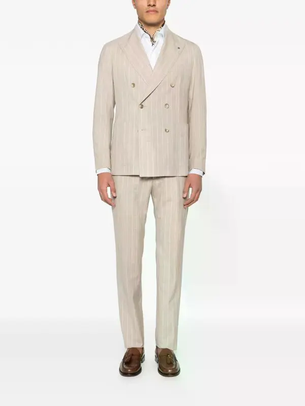 Tagliatore Striped Suit - Neutrals