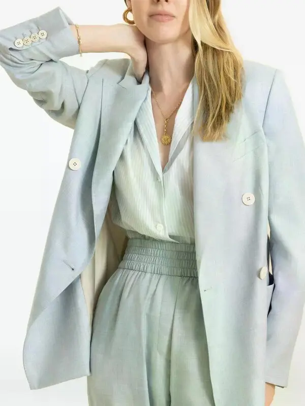 Eleventy Double-breasted Jacket - Blue