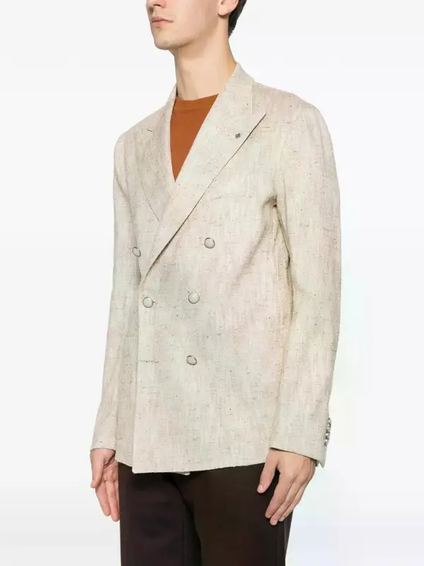Tagliatore Peak-lapel Double-breasted Blazer - Neutrals