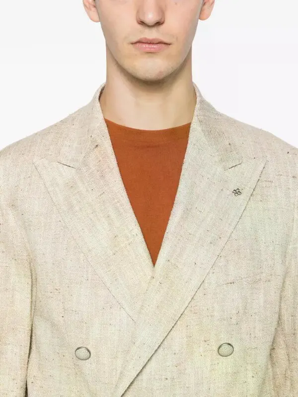 Tagliatore Peak-lapel Double-breasted Blazer - Neutrals
