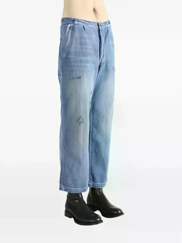 PALY Distressed Wide-leg Trousers
