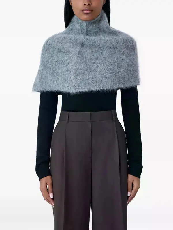 TOTEME Alpaca Blend Stand Neck Warmer - Grey
