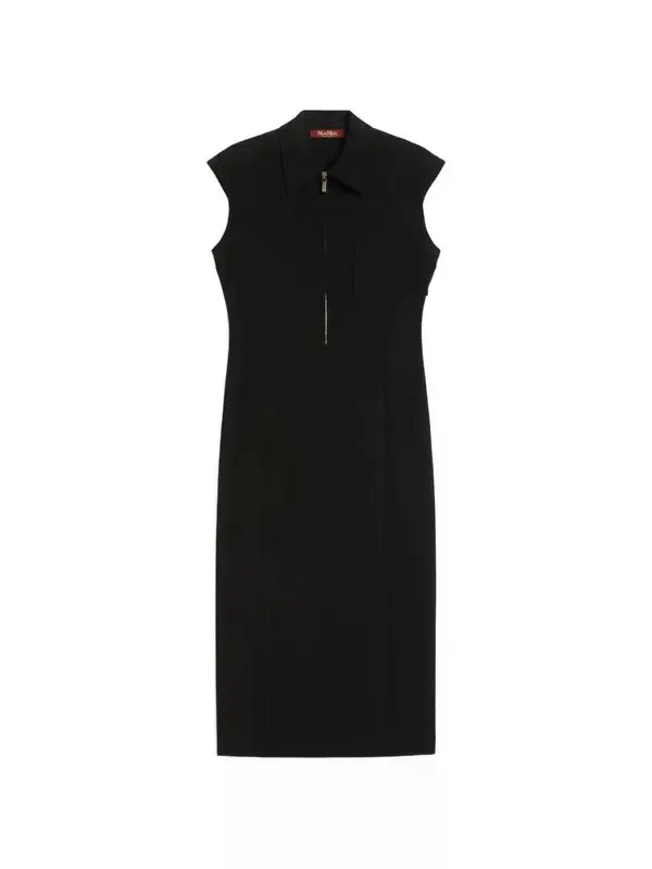 Max Mara Mstalga Collared Zip-fastening Midi Dress