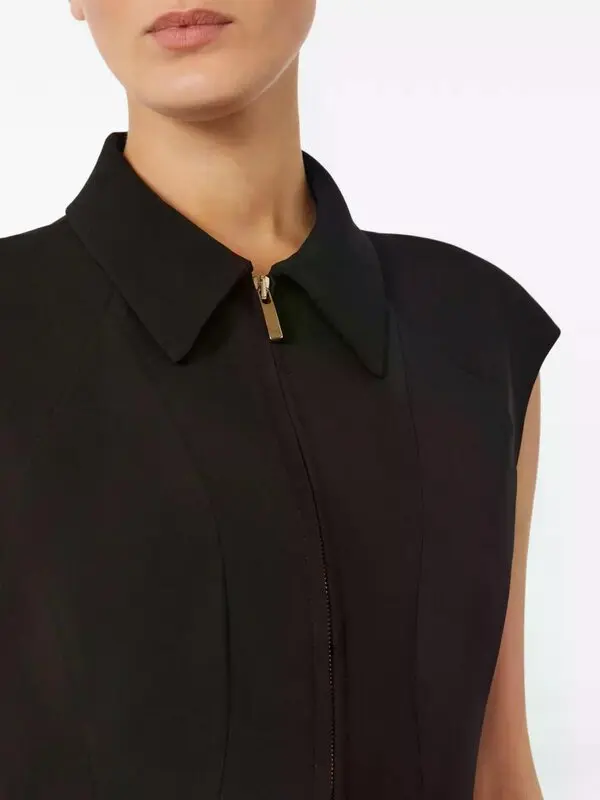 Max Mara Mstalga Collared Zip-fastening Midi Dress