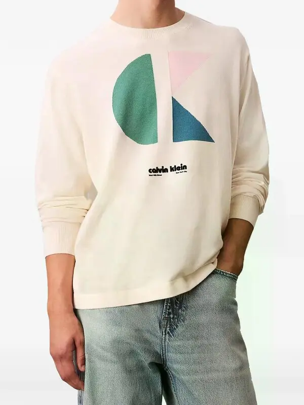Calvin Klein Graphic Crew Neck Long Sleeve Sweatshirt
