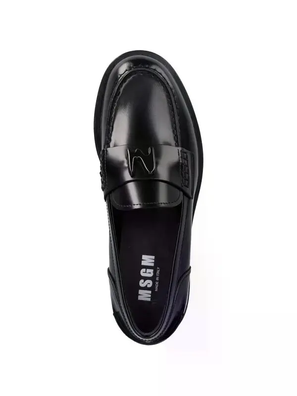 MSGM Letter-appliqué Loafers