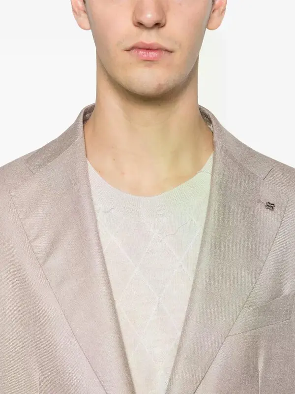 Tagliatore Logo-detail Blazer - Neutrals