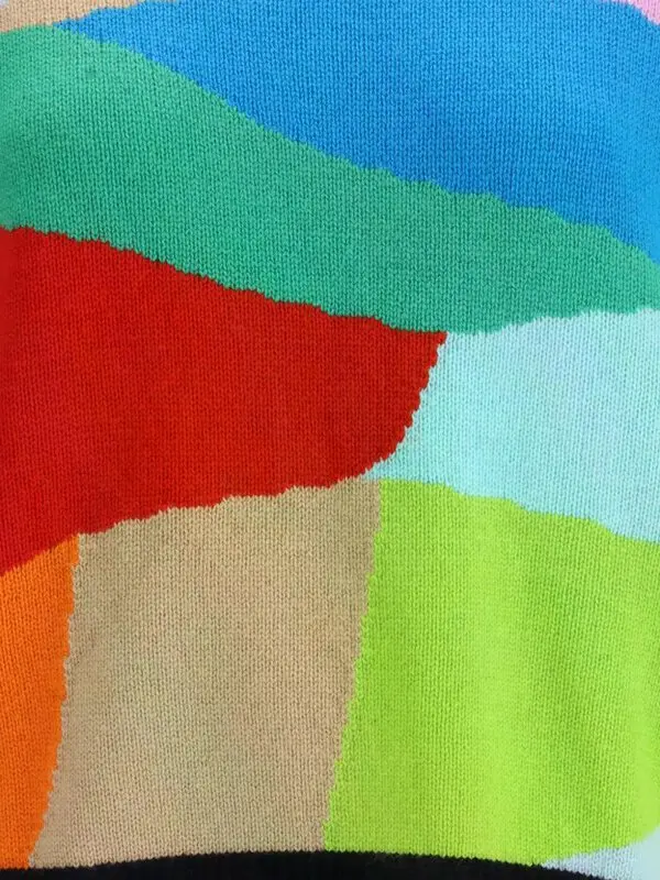 ALLUDE Colour-block Short-sleeved Top