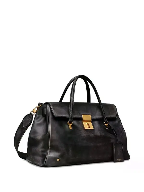 Thom Browne Distressed Leather Duffle Bag