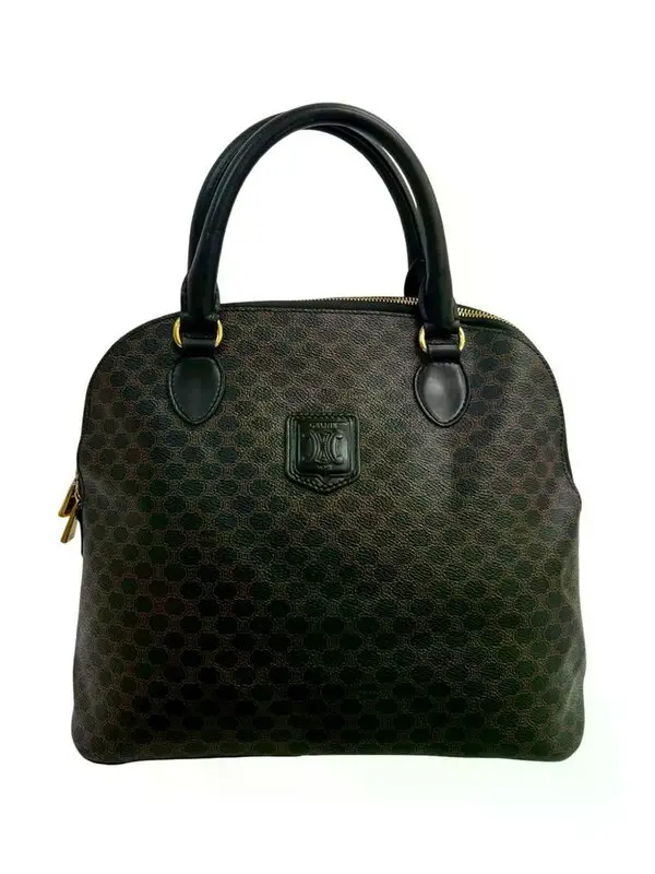 Celine 1998 Macadam Coated Canvas Dome Handbag