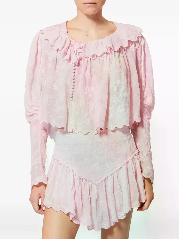 Isabel Marant Étoile Zelly Embroidered Top - Pink