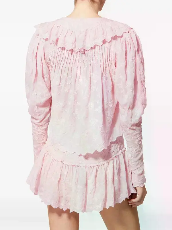 Isabel Marant Étoile Zelly Embroidered Top - Pink