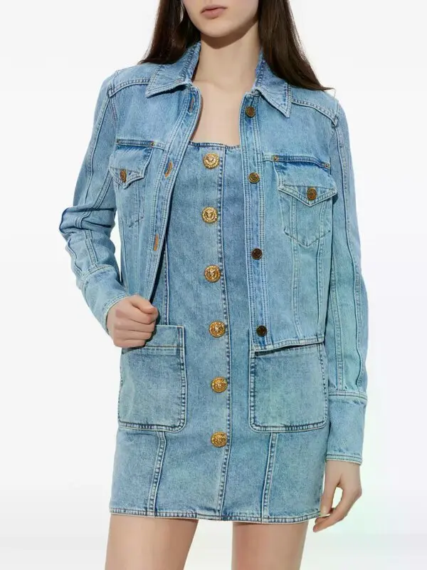 Balmain Buttoned Denim Jacket