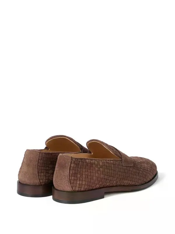 Brunello Cucinelli Braided Penny Loafers