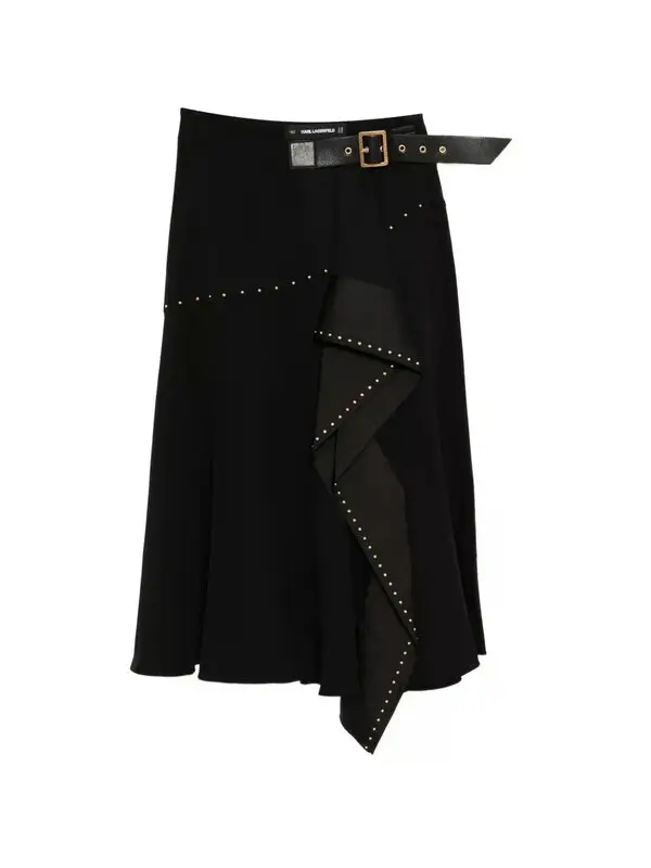 Karl Lagerfeld Stud-embellished Midi Skirt