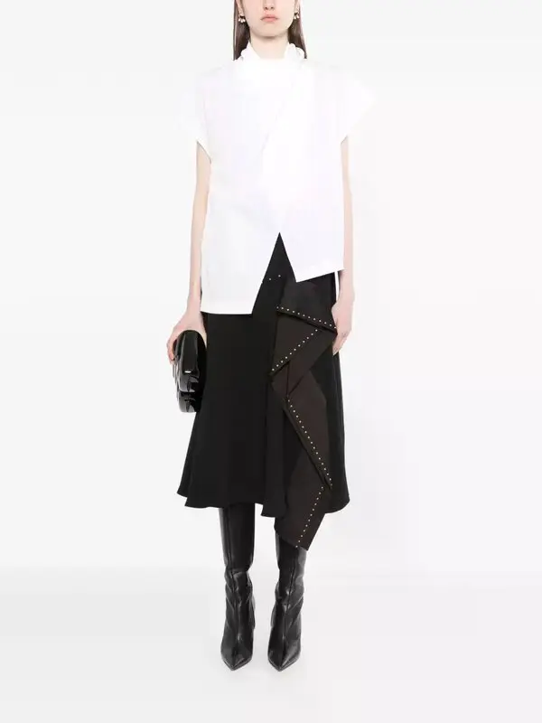 Karl Lagerfeld Stud-embellished Midi Skirt