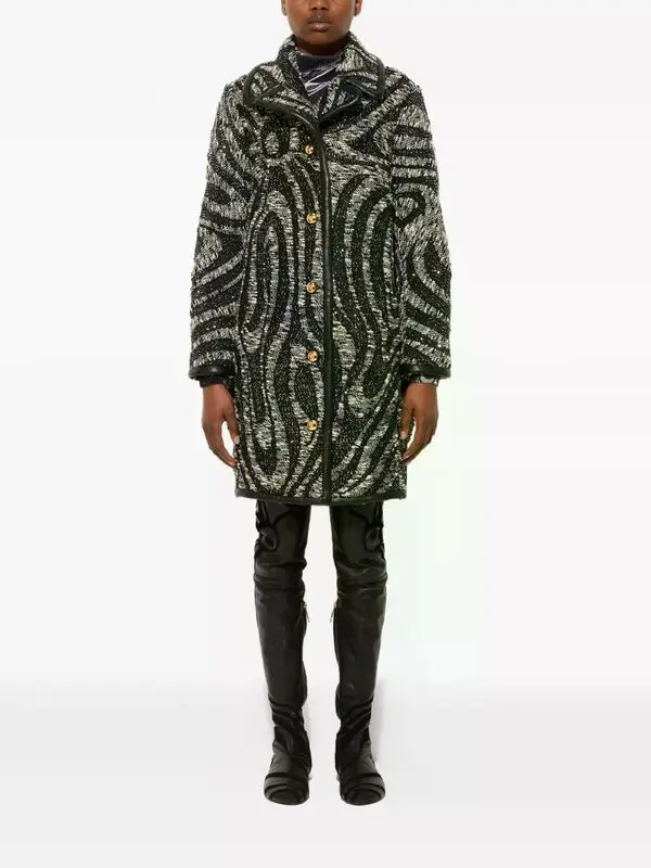 Emilio Pucci Tweed Patterned Coat