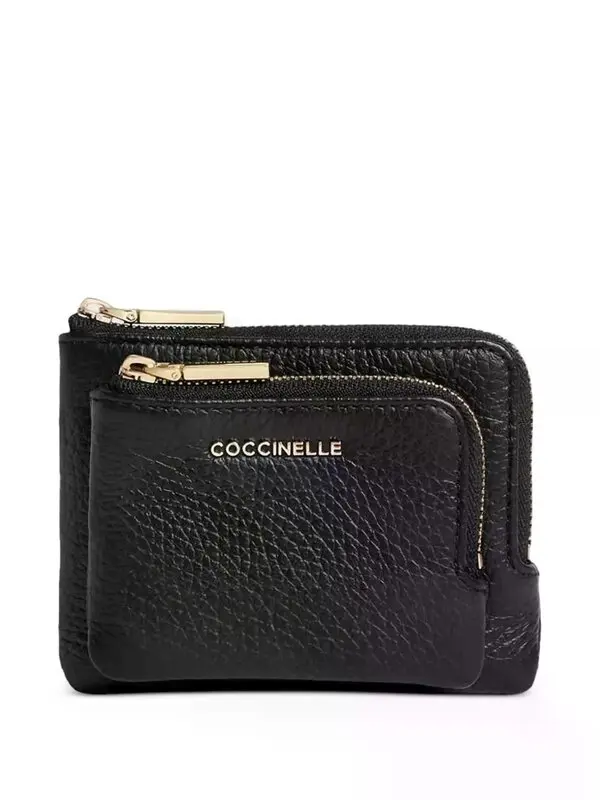COCCINELLE Logo-appliqué Leather Wallet - Black