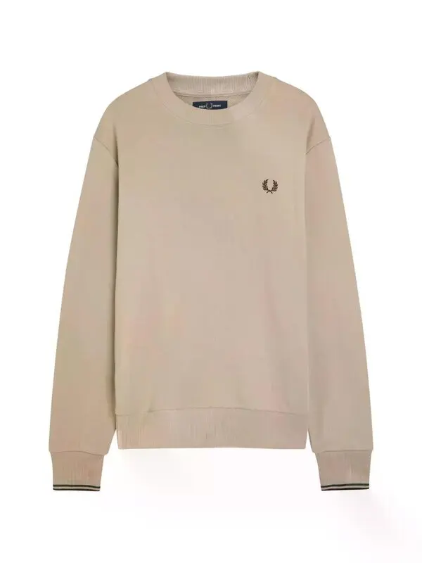 Fred Perry Embroidered Logo Sweatshirt - Neutrals