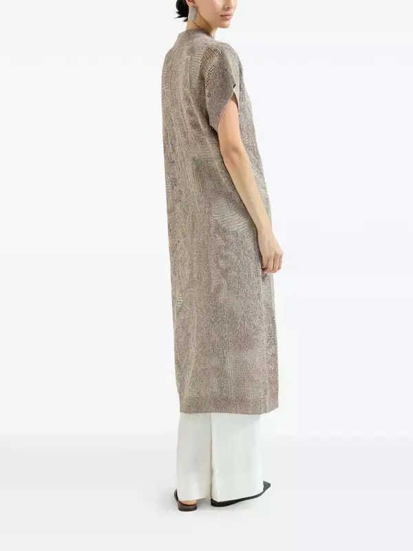 Brunello Cucinelli Sequined Mesh Cardigan - Neutrals
