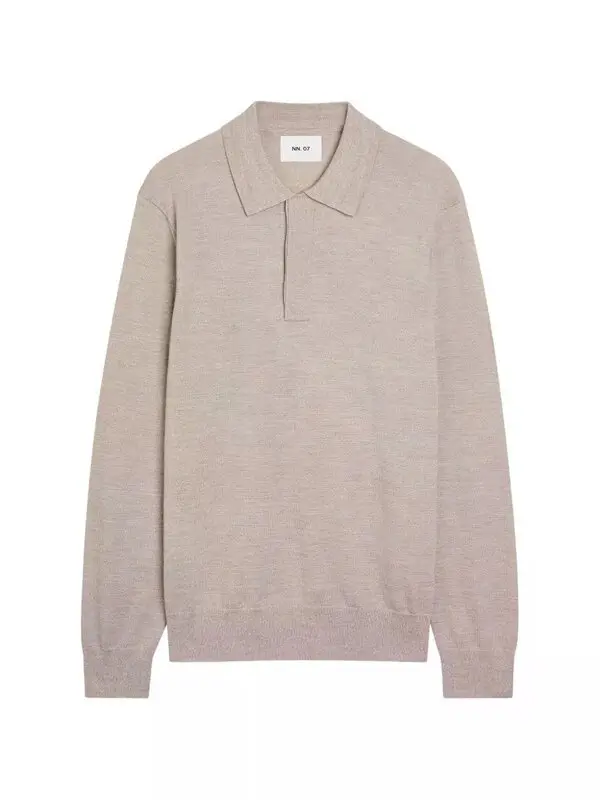 Nn07 Emerson Long-sleeve Polo Shirt - Neutrals