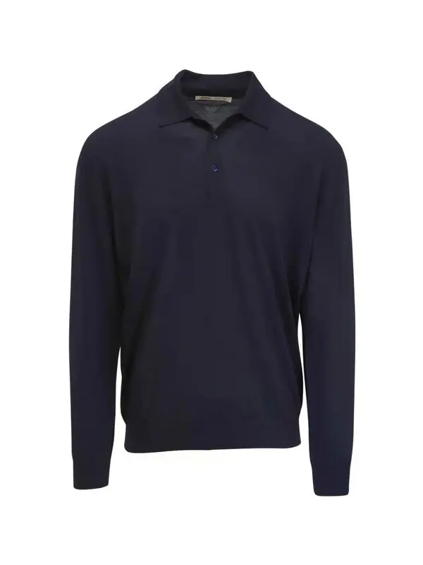 MAURIZIO BALDASSARI Point Collar Ribbed Polo Shirt